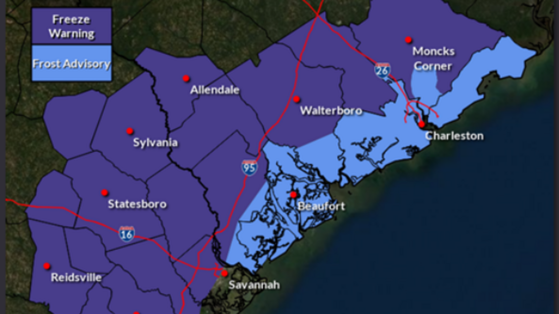 Frost advisory issued for Beaufort Co. SC starting Friday | Hilton Head ...
