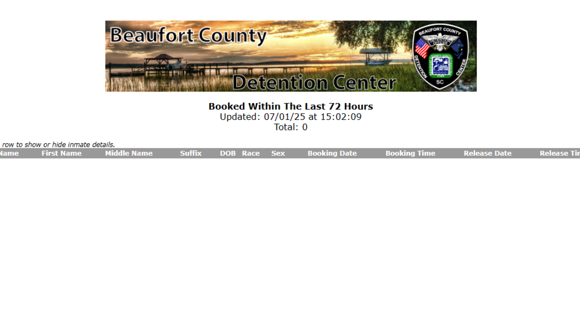 Beaufort County, South Carolina mugshots website not working | Hilton ...